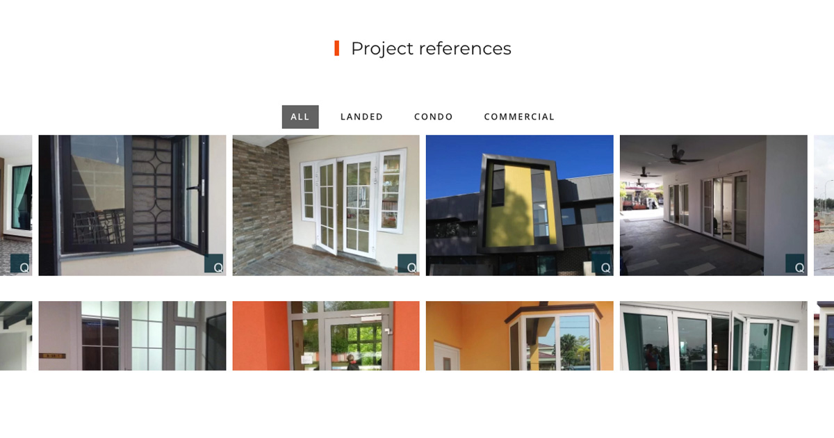 The best aluminium window and door system - Project References